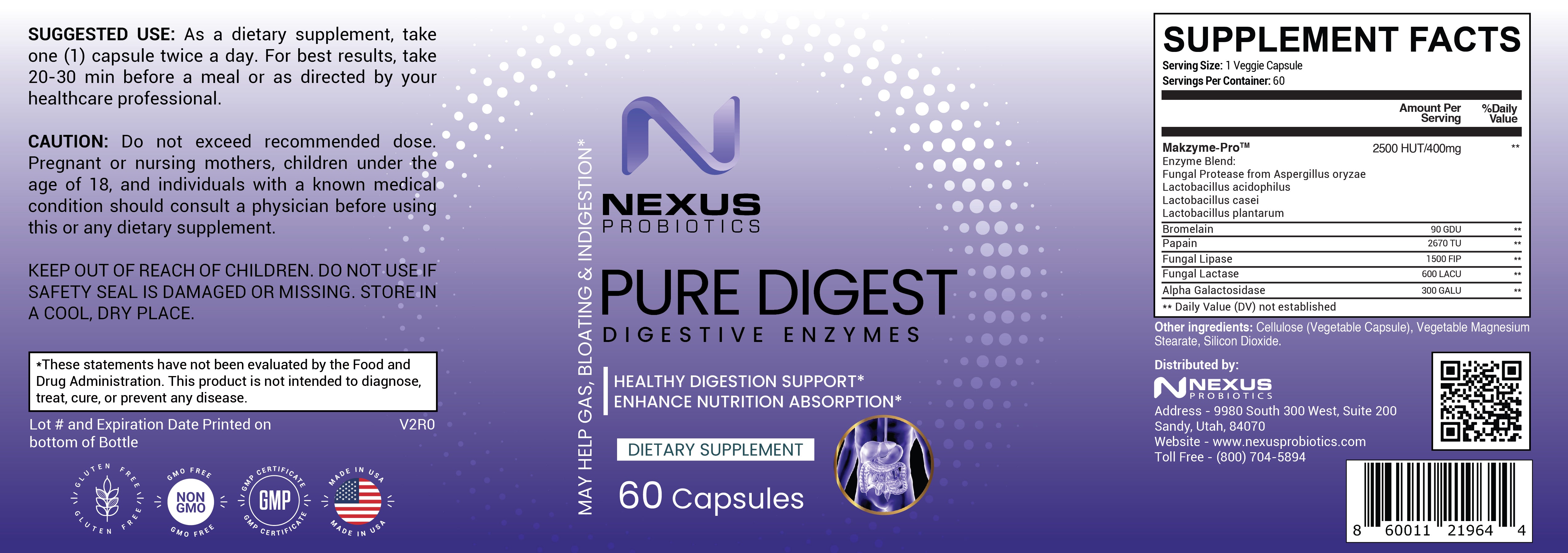 Pure Digest Digestive Enzymes – Nexus Probiotics